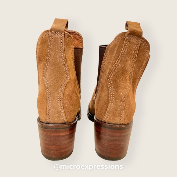 Frye | Shoes | Frye Sabrina Chelsea Chestnut Brown Suede Everyday Moto ...